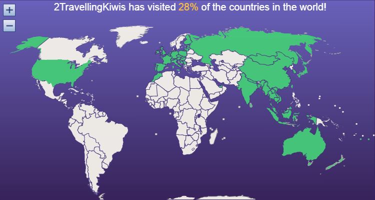 Travel Map – 2 Travelling Kiwis